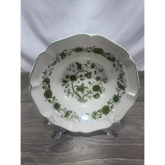 Hankook | Dining | Woolworths Korea Cereal Bowl Green Floral Scalloped ...